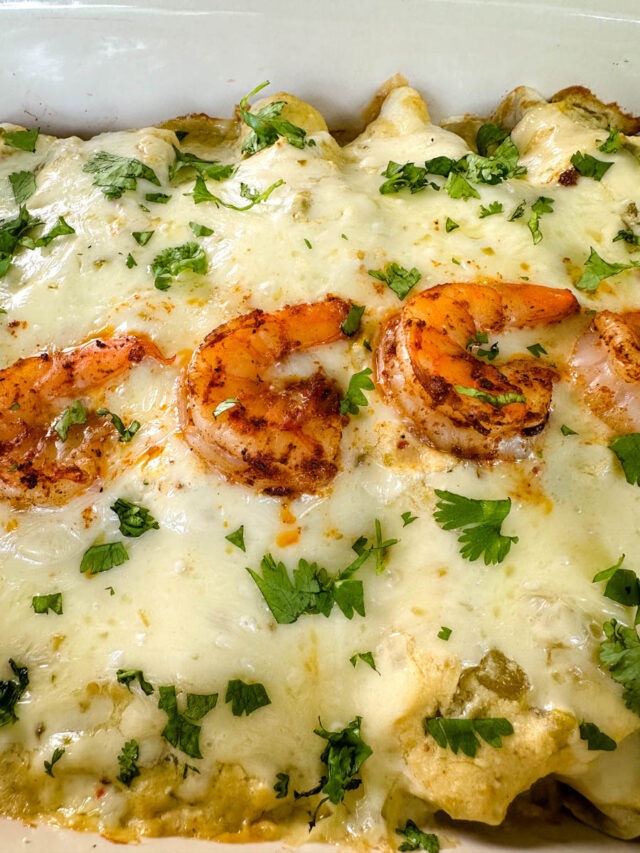 Creamy Shrimp Enchiladas - Simple Seafood Recipes