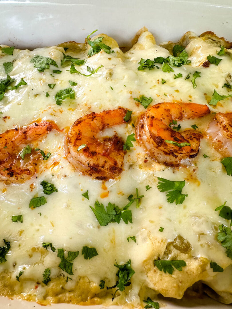 Creamy Shrimp Enchiladas - Simple Seafood Recipes